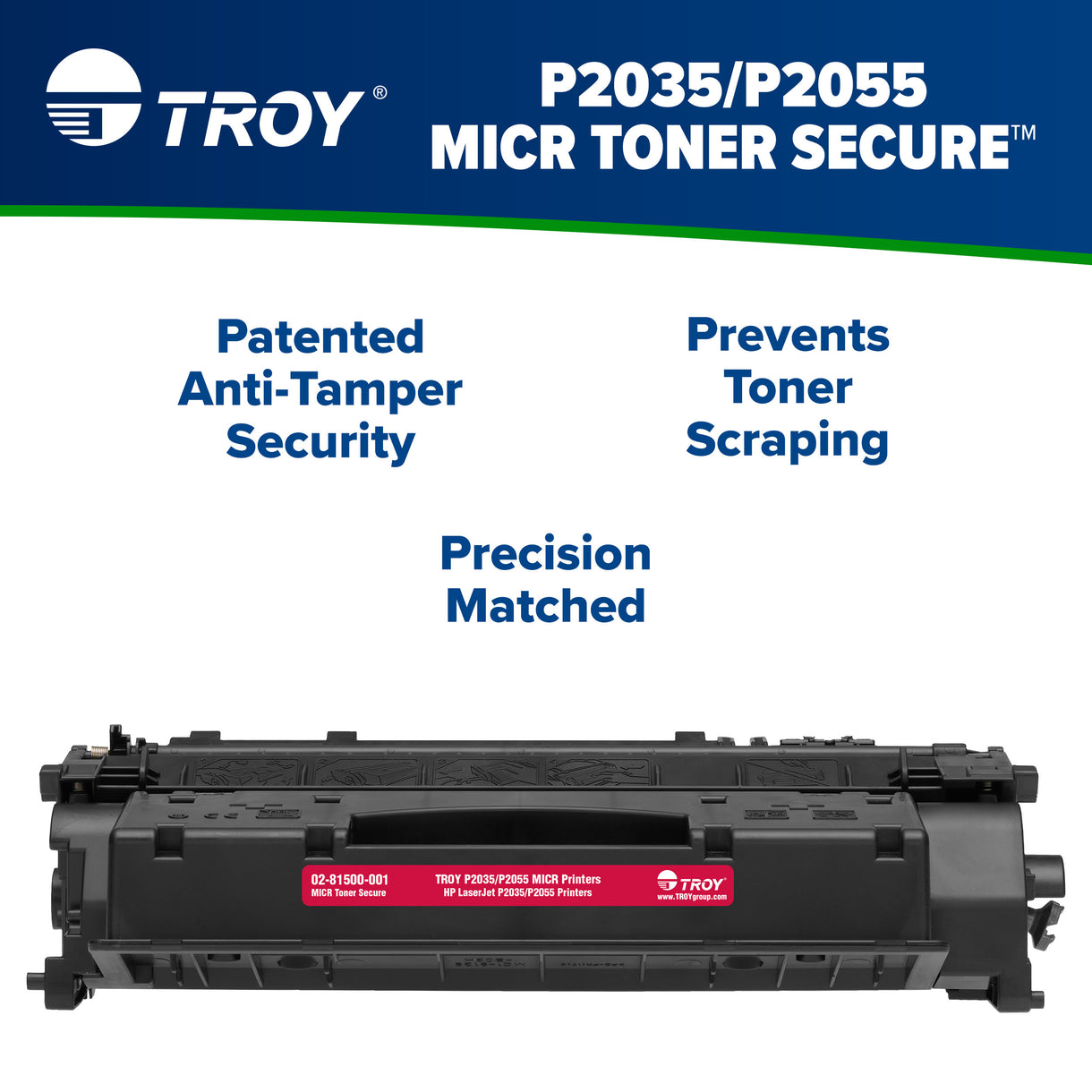 TROY HP P2035, P2055 MICR Toner Secure Standard Yield | TROY Group