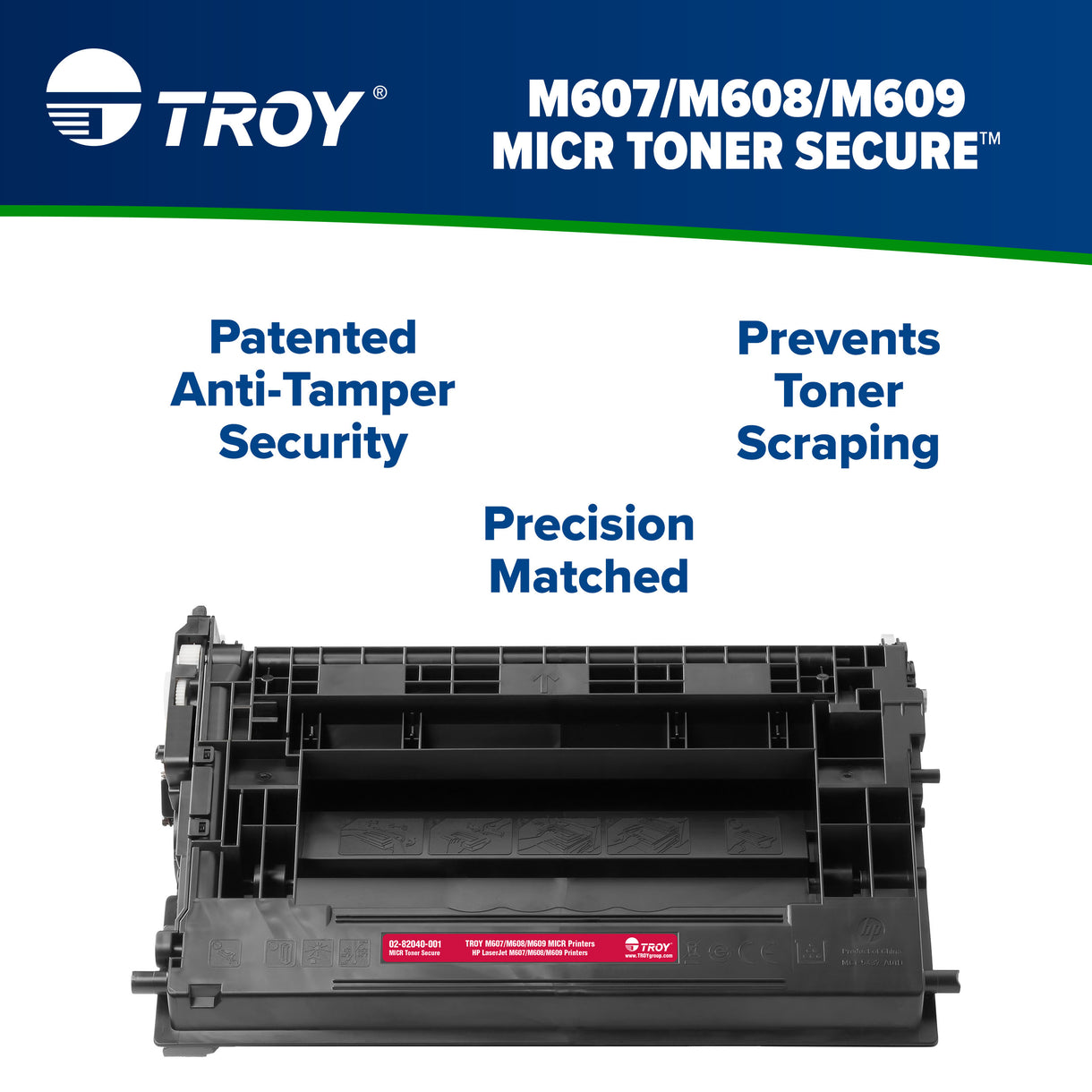 TROY HP M607, M608, M609 MICR Toner Secure Standard Yield | TROY Group