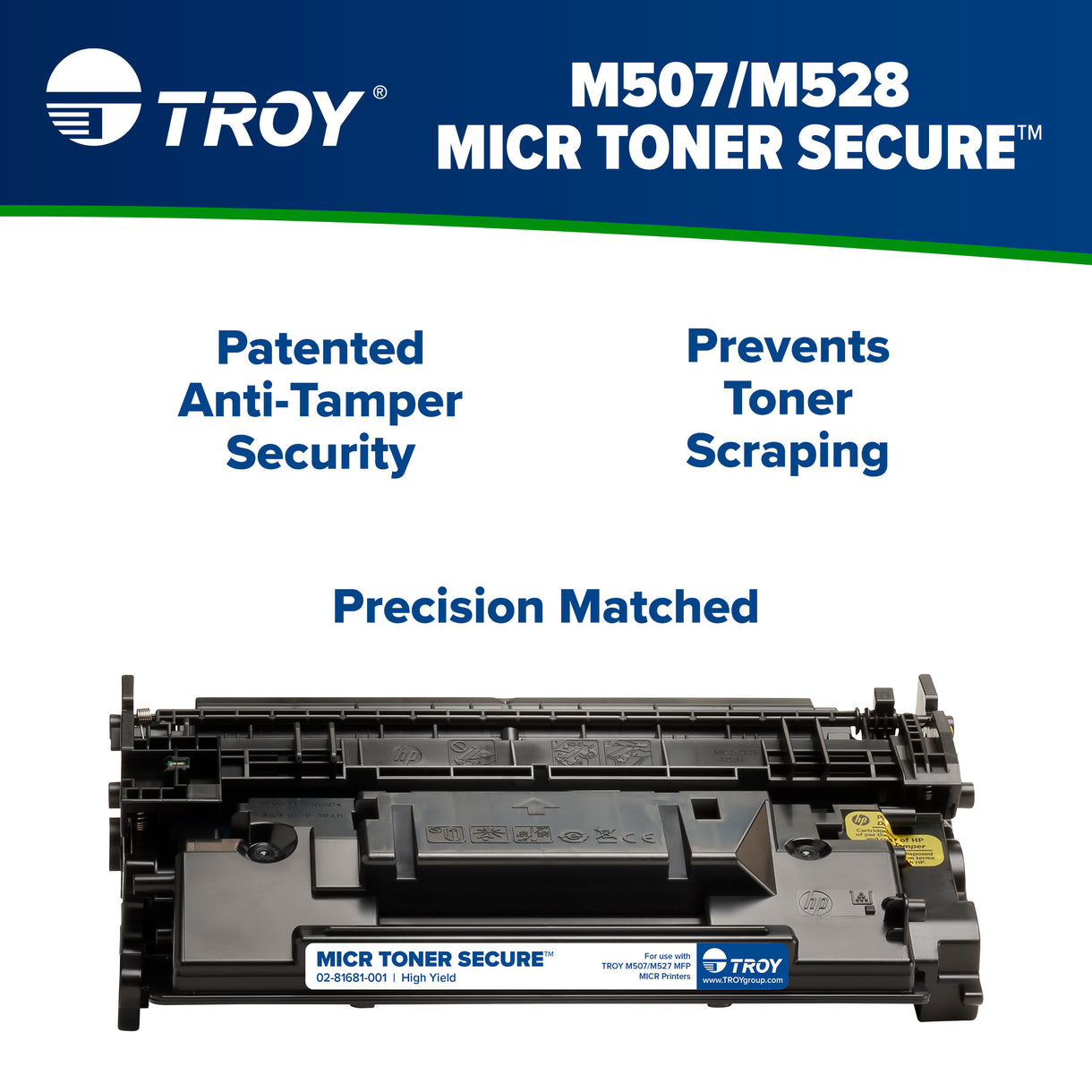 TROY M507E/M528EMFP MICR Toner Secure High Yield Cartridge – TROY Group
