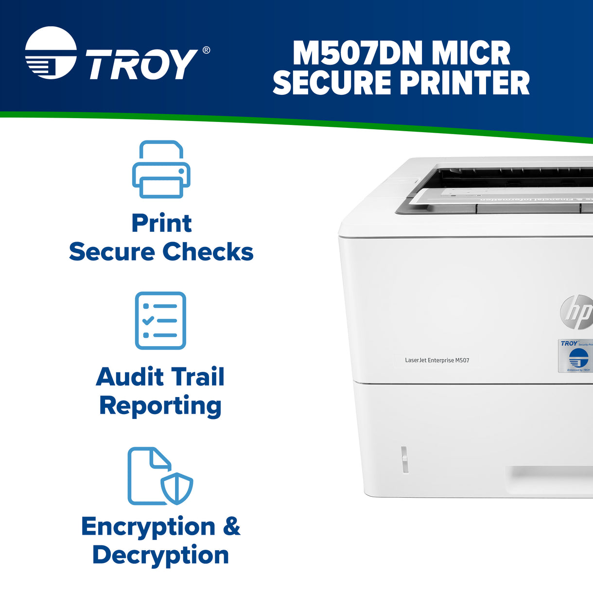 TROY M507edn MICR Secure Printer | TROY Group