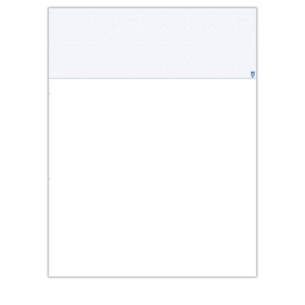 TROY Security Blank Check Paper - Blue, Top, Ream | TROY Group