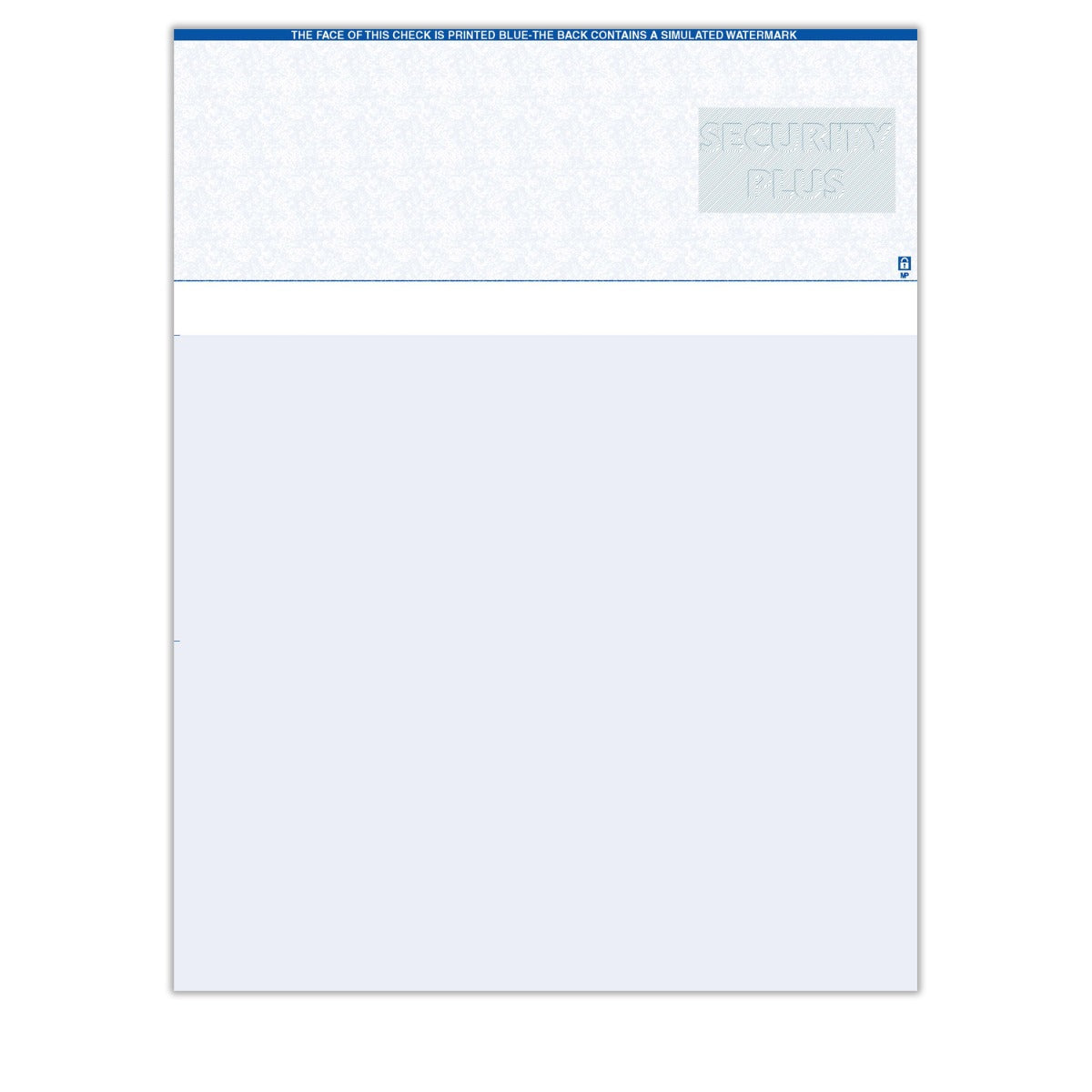 TROY Security Plus Blank Check Paper - Blue, Top, Ream | TROY Group