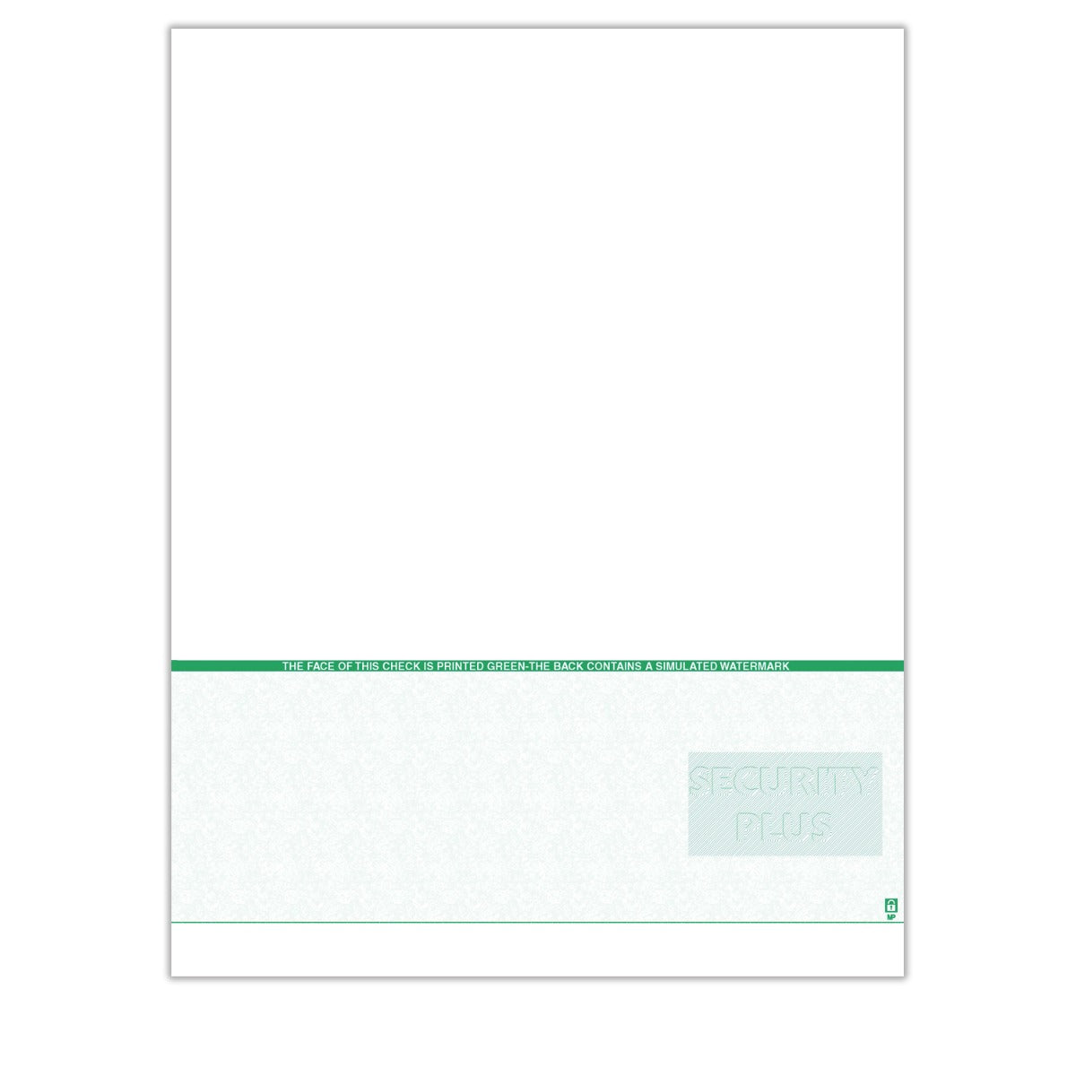 TROY Security Plus Blank Check Paper - Green, Bottom, Ream | TROY Group