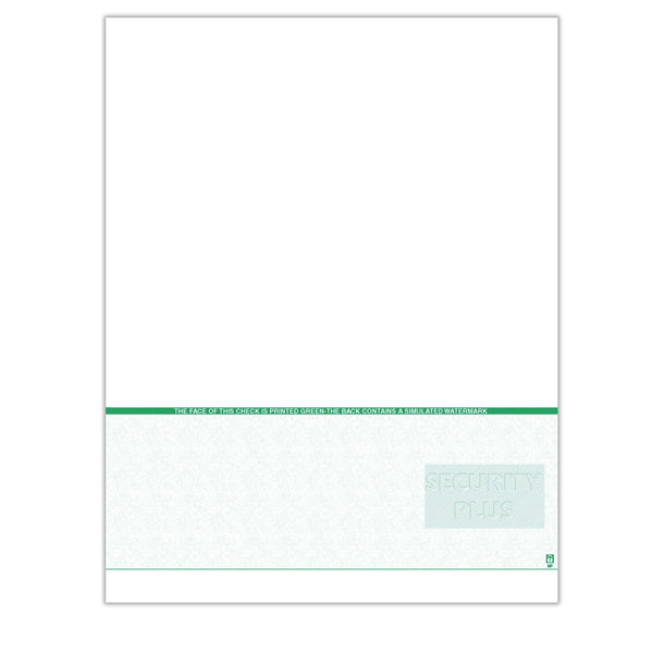 TROY Security Plus Blank Check Paper - Green, Bottom, Ream | TROY Group
